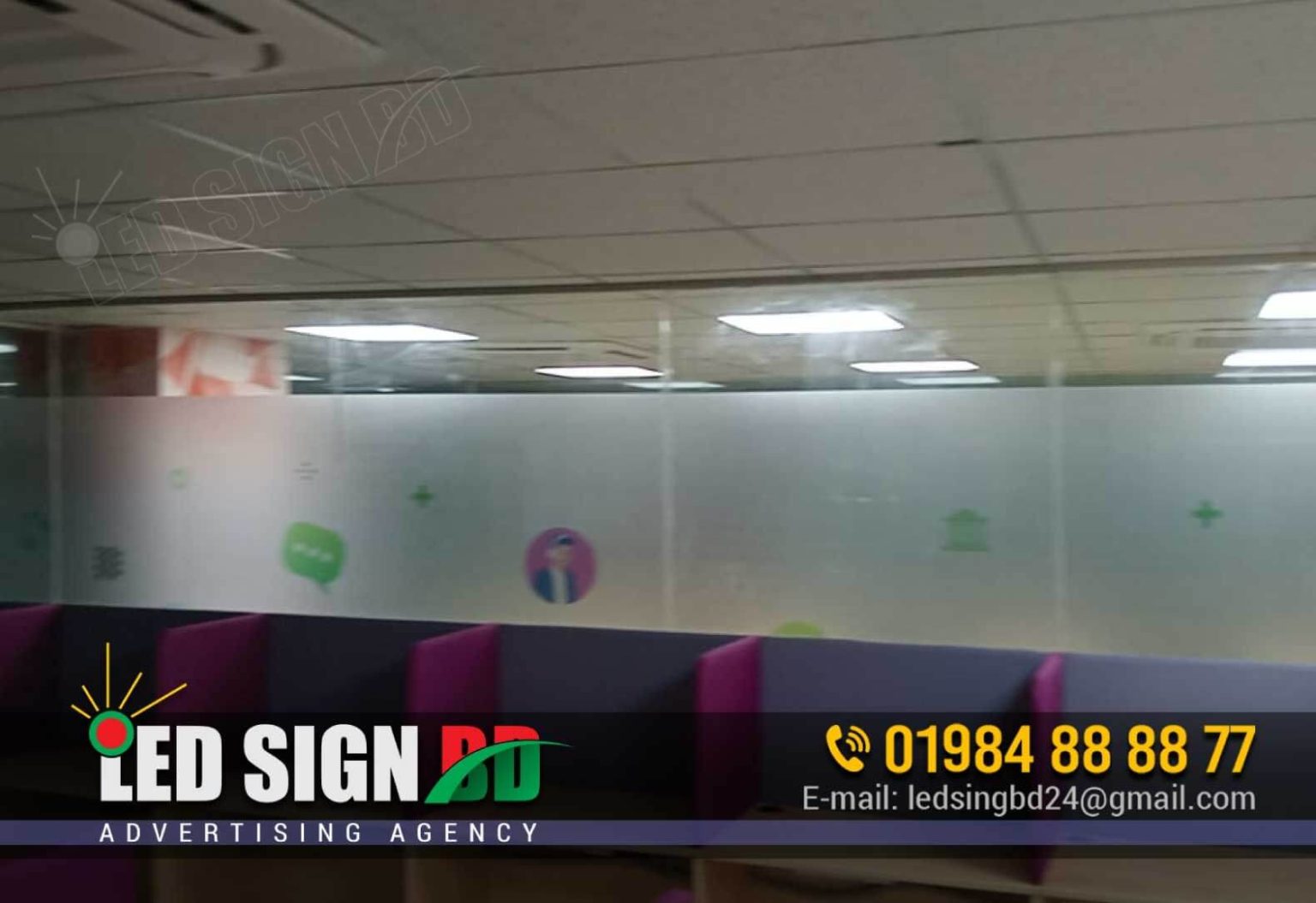 Frosted Glass Sticker - LED SIGN BD LTD