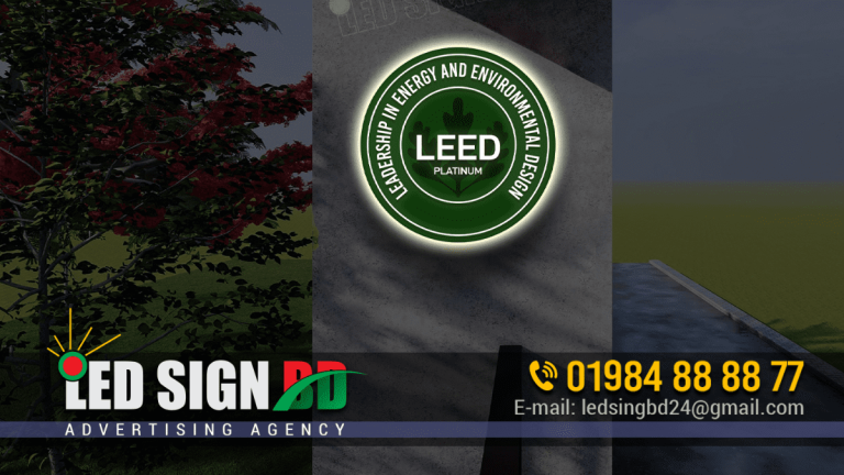 Round LED Name Plate - LED SIGN BD LTD | Custom LED Sign Board, Name ...