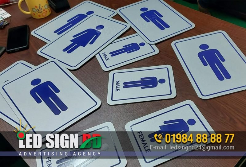 Toilet Name Plates - LED SIGN BD LTD