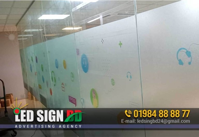 Frosted Glass Sticker - LED SIGN BD LTD | Custom LED Sign Board, Name ...