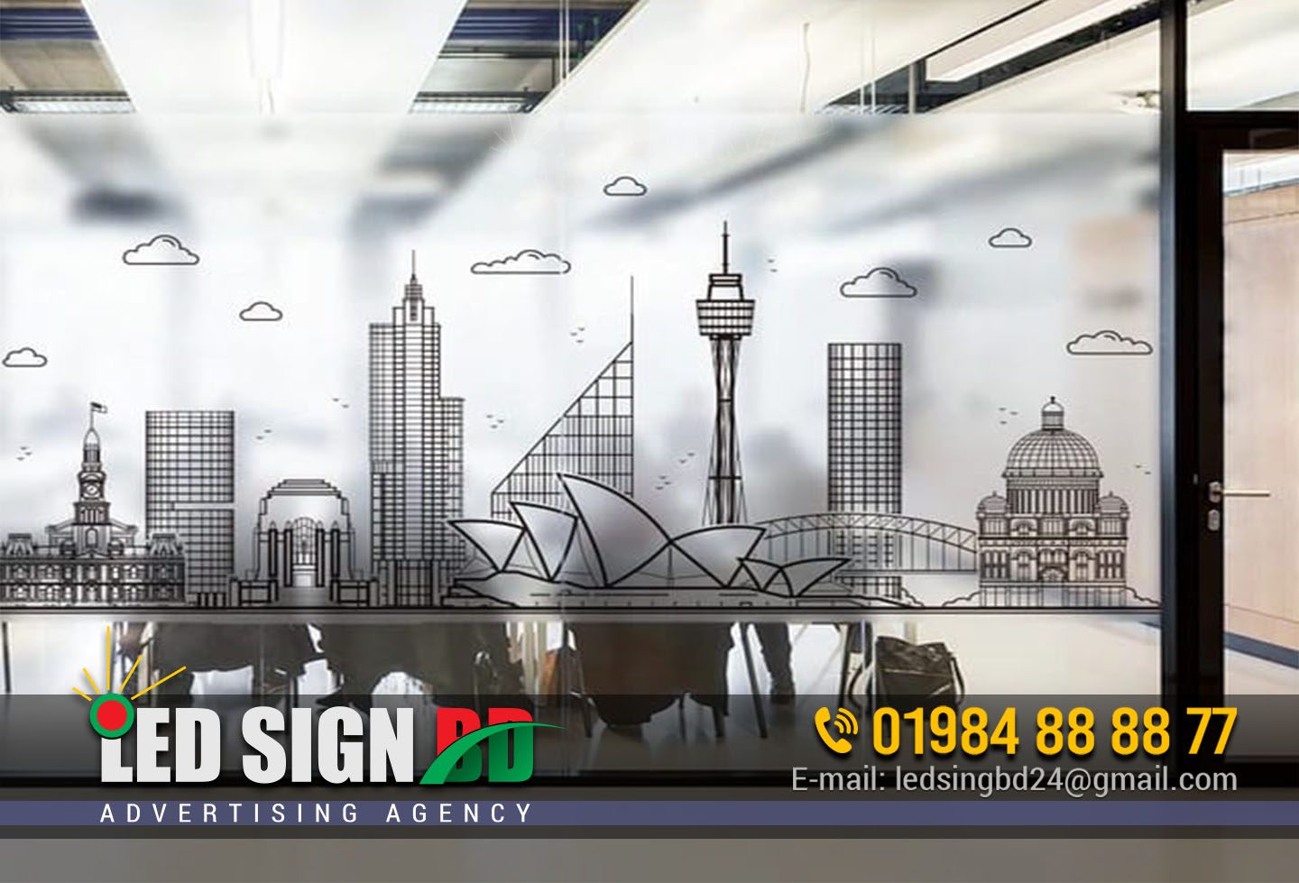 Frosted Glass Sticker - LED SIGN BD LTD