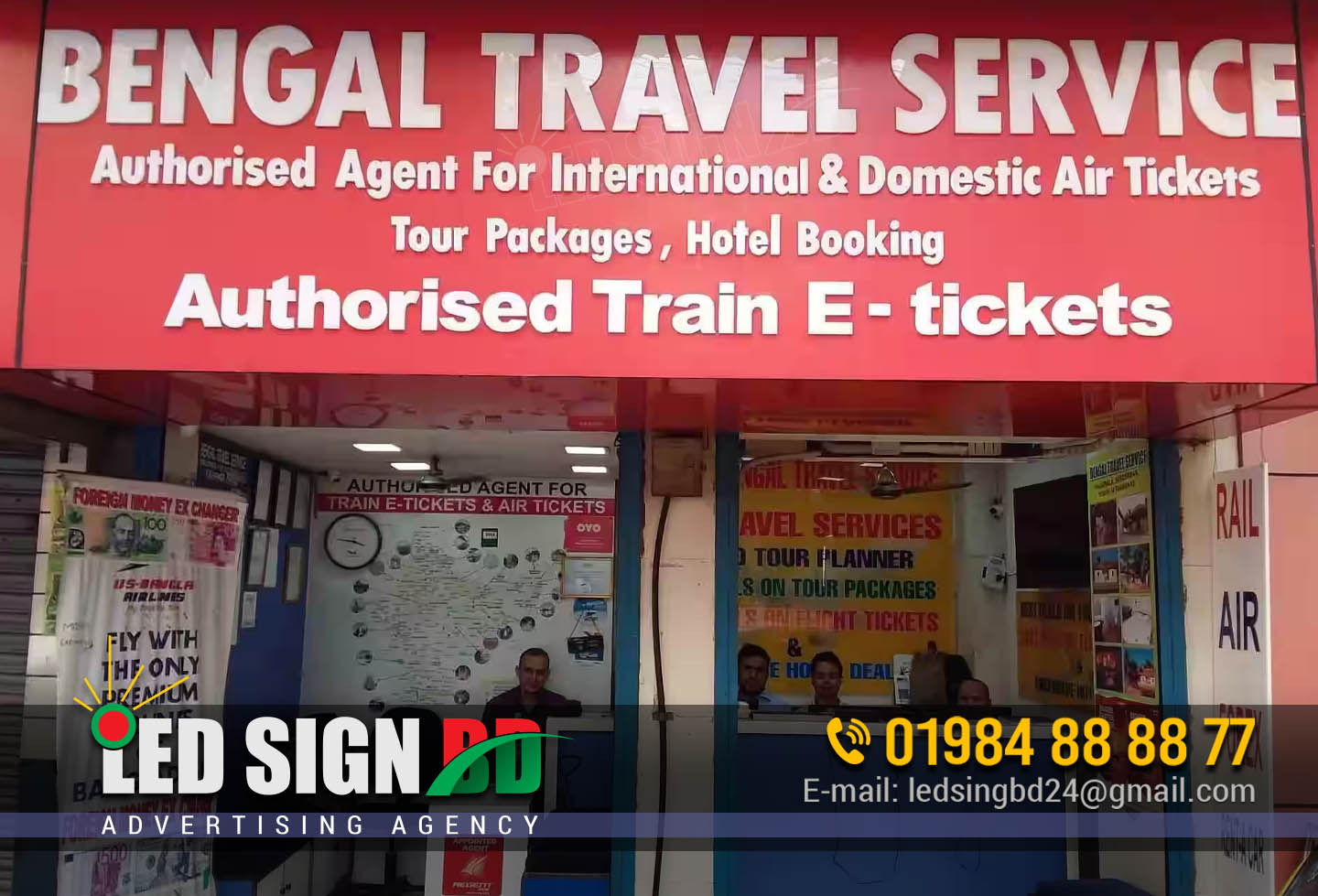 Tour And Travel Agency Signboard Billboard - LED SIGN BD LTD