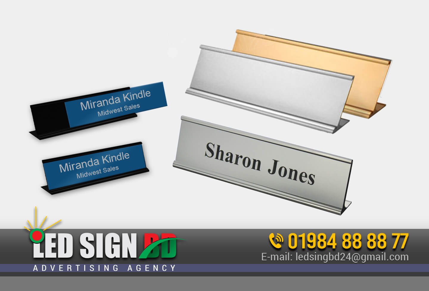Metal Name Plates - LED SIGN BD LTD | Custom LED Sign Board, Name Plate ...
