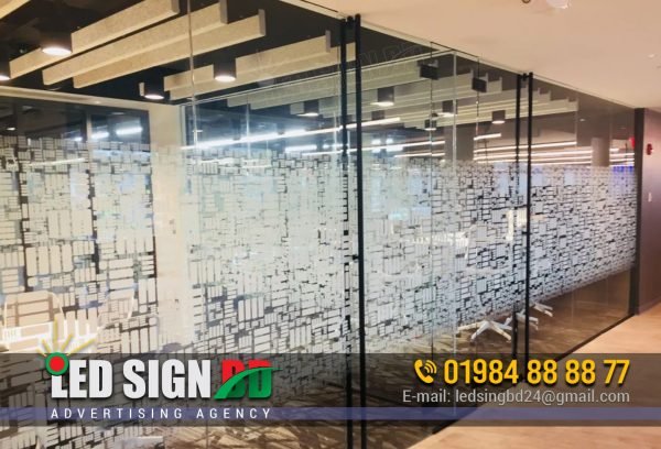 Glass Sticker - LED SIGN BD LTD | Custom LED Sign Board, Name Plate ...