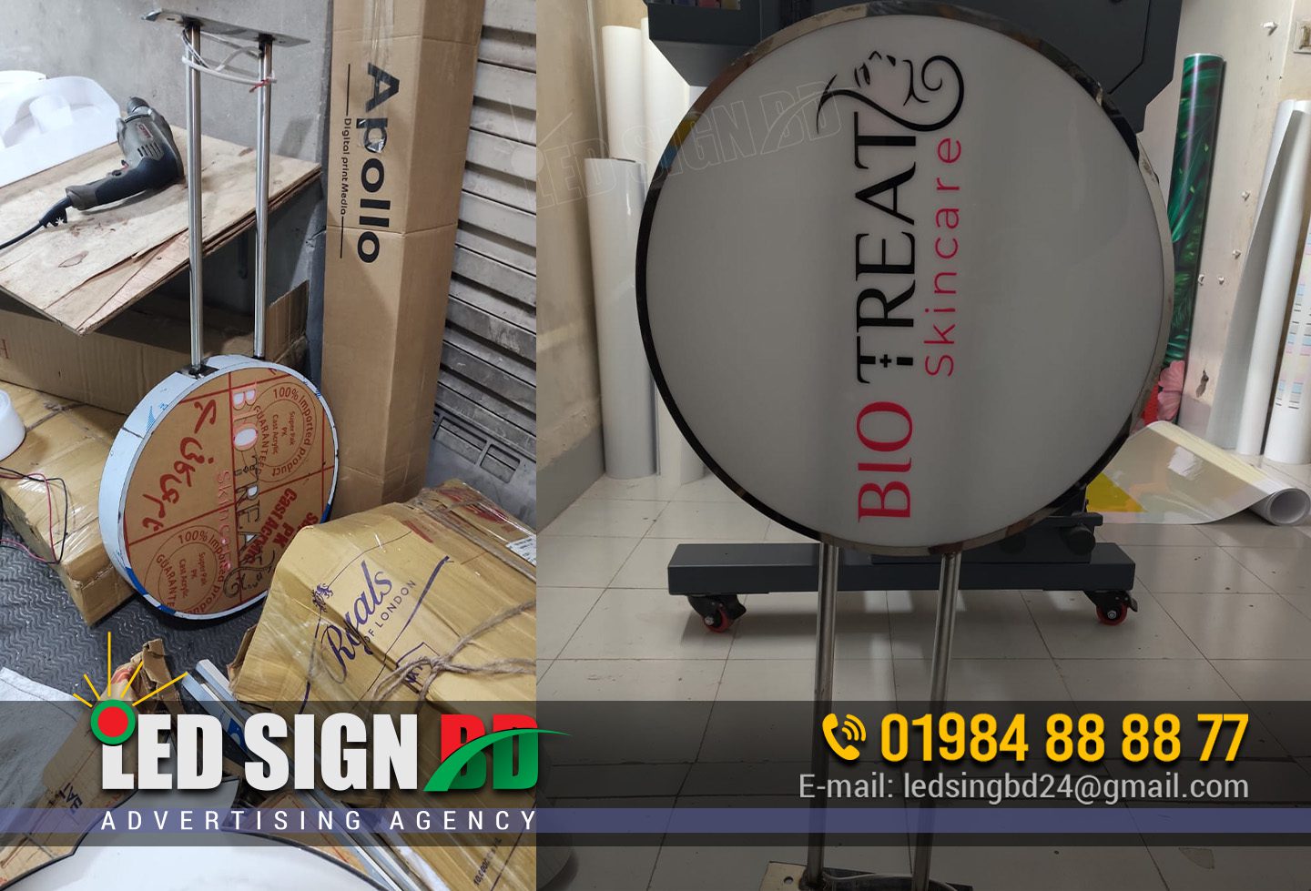 Custom Bell Signs, Round Sign Boards & Name Plates - LED SIGN BD LTD