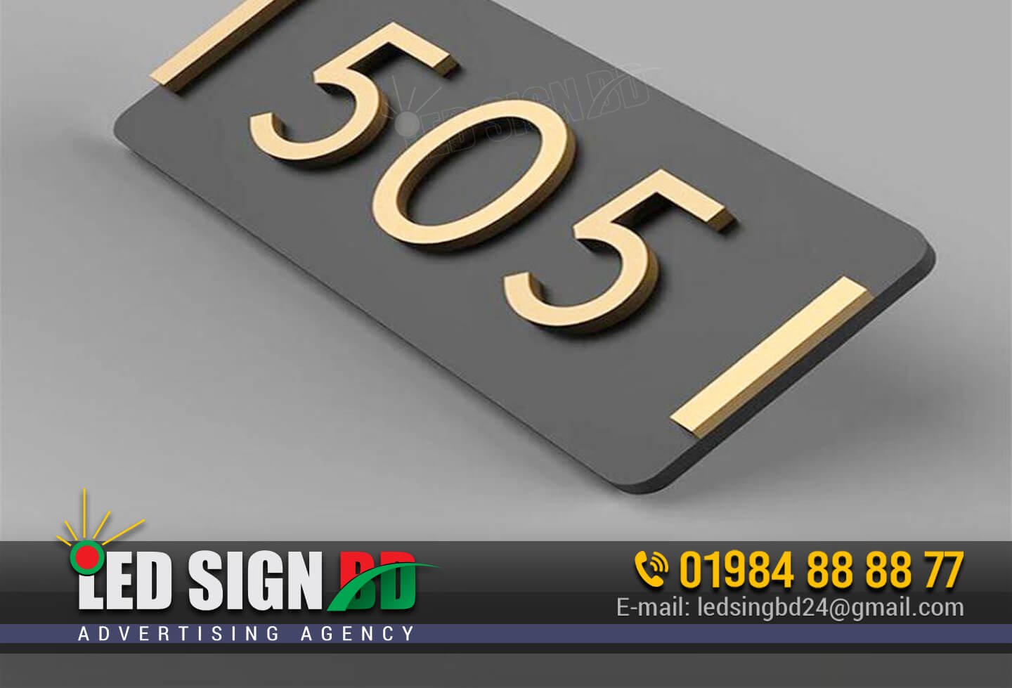 Door Name Plate - LED SIGN BD LTD | Custom LED Sign Board, Name Plate ...